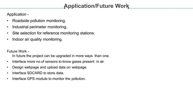 Io t based air pollution monitoring system using arduino | PPTX