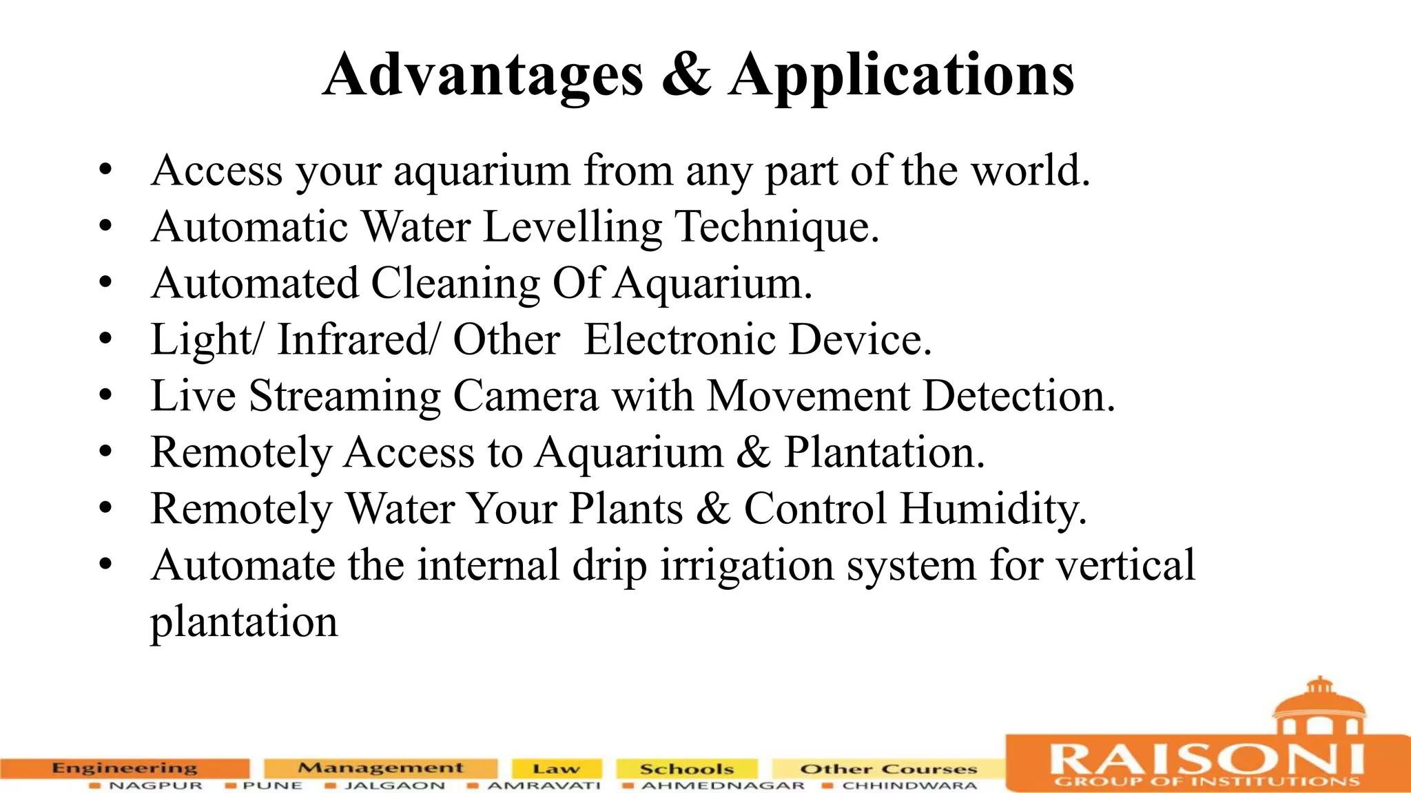 IOT based Automated System for Aquarium and Plants | PPTX