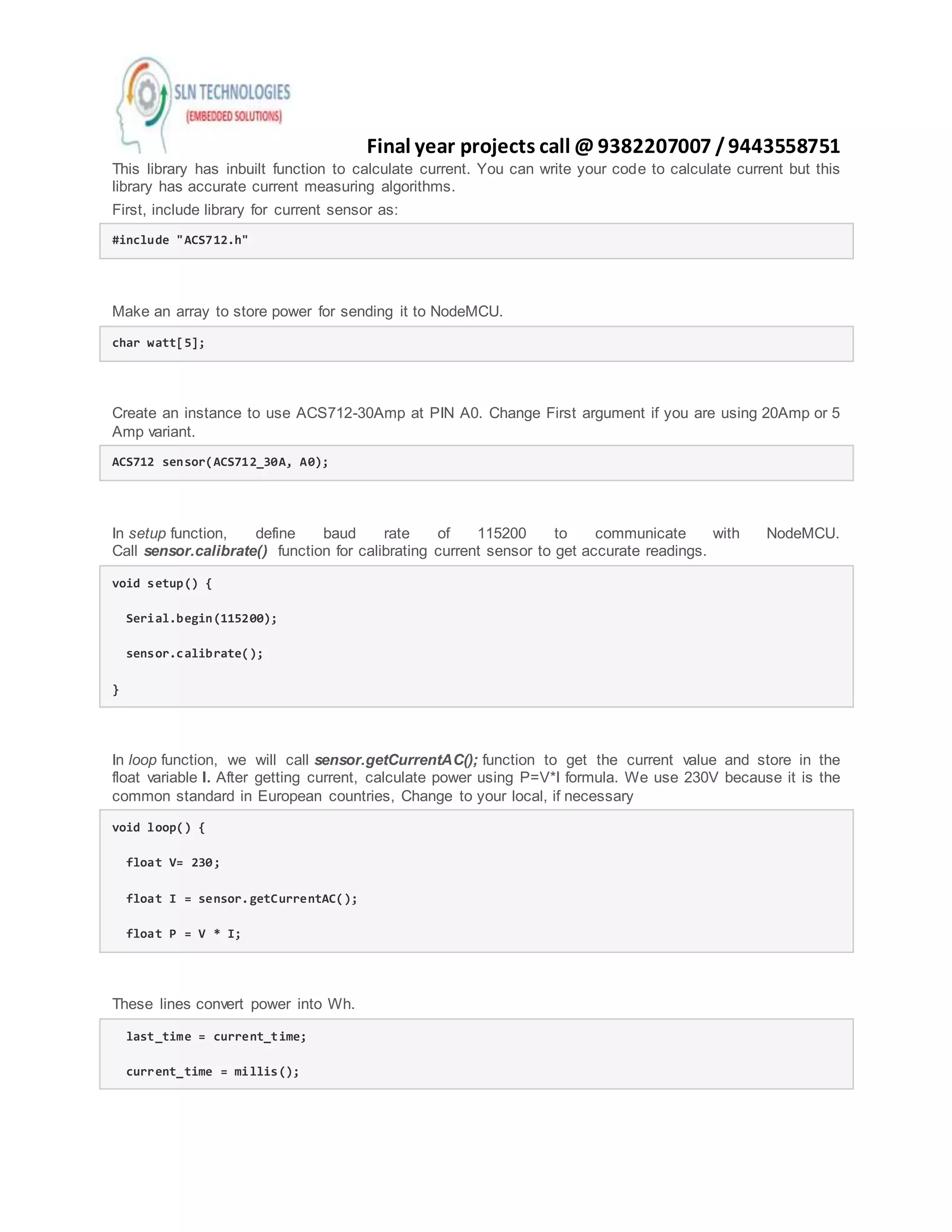 Io t based electricity energy meter using esp12 and arduino at sln ...