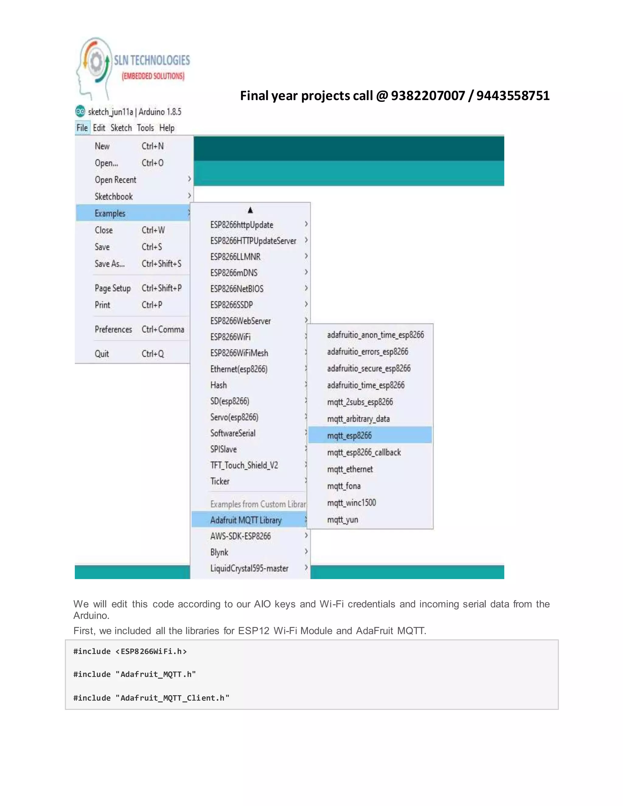 Io t based electricity energy meter using esp12 and arduino at sln ...