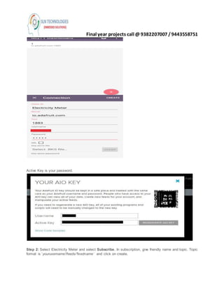 Io t based electricity energy meter using esp12 and arduino at sln technologies | PDF