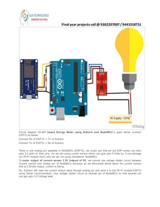 Io t based electricity energy meter using esp12 and arduino at sln ...