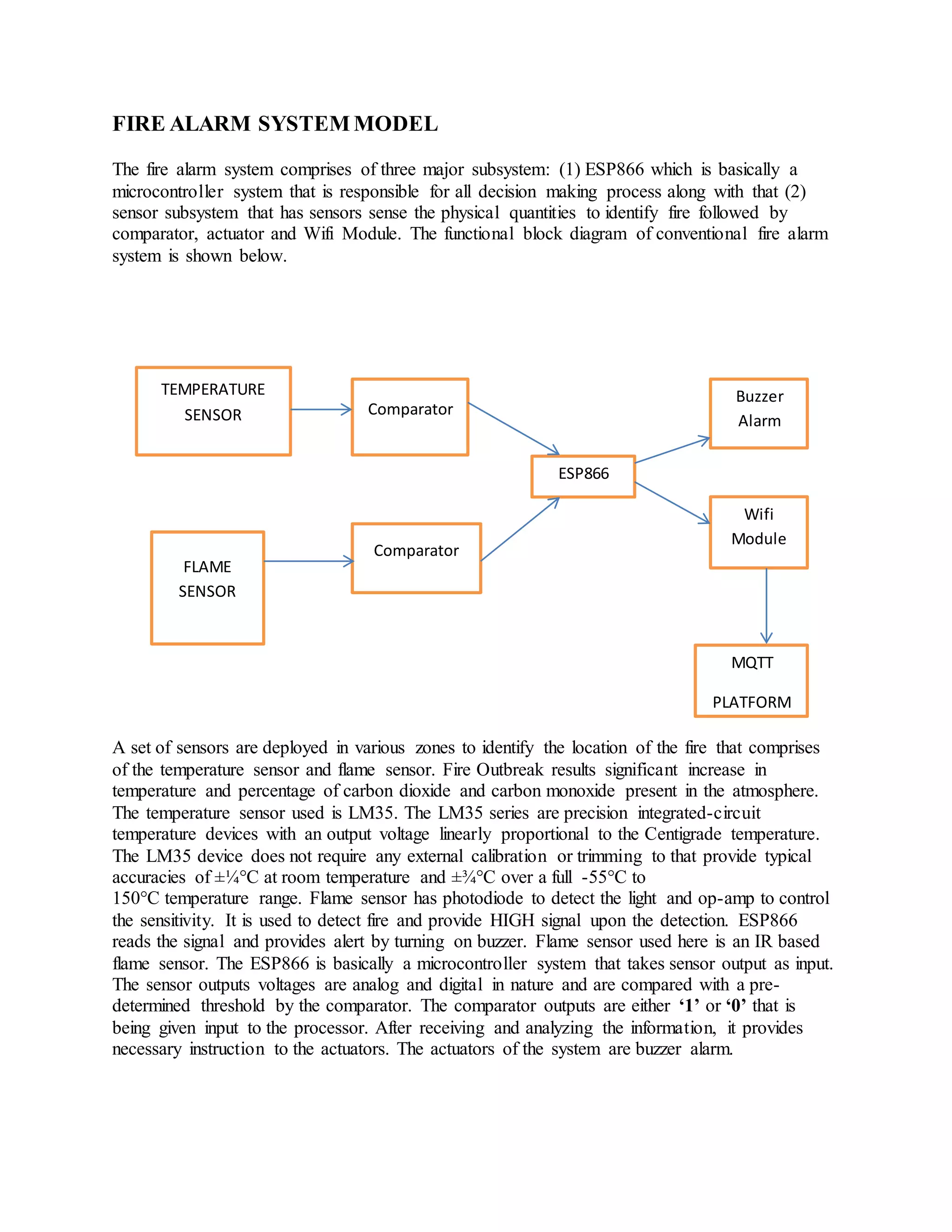 Iot based fire alarm system | PDF