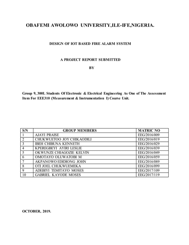 Iot based fire alarm system | PDF