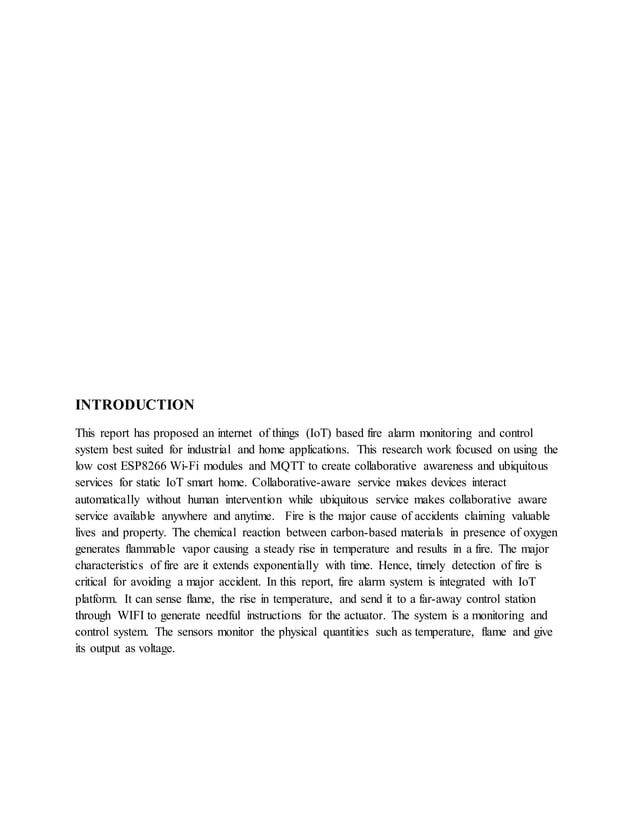 Iot based fire alarm system | PDF