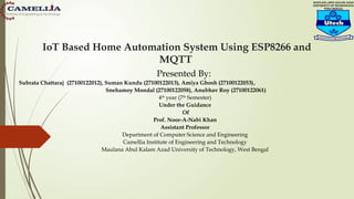 IoT Based Home Automation System Using ESP8266 and MQTT ppt.pptx