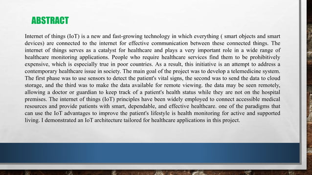 Iot Based Patient Health Monitoring Systempptx Computer Peripherals Computing