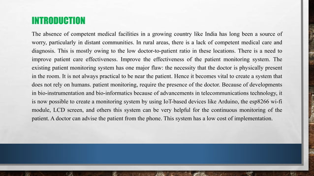 Iot Based Patient Health Monitoring Systempptx Computer Peripherals Computing
