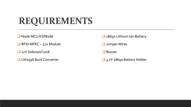 IOT BASED RFID SMART DOOR LOCK SYSTEM USING NODE MCU - MAJOR.pptx | Internet | Computing