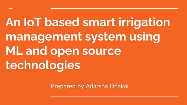 An IoT based smart irrigation management system(SIMS) using machine learning and open source ...