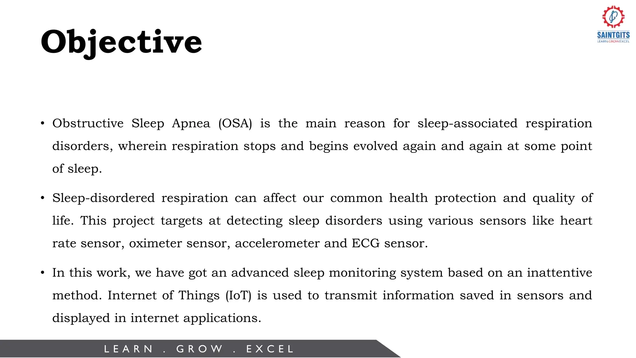 Iot Based Sleep Apnea Is Device Used To Monitor Patients With Sleeping Disorders Pptx