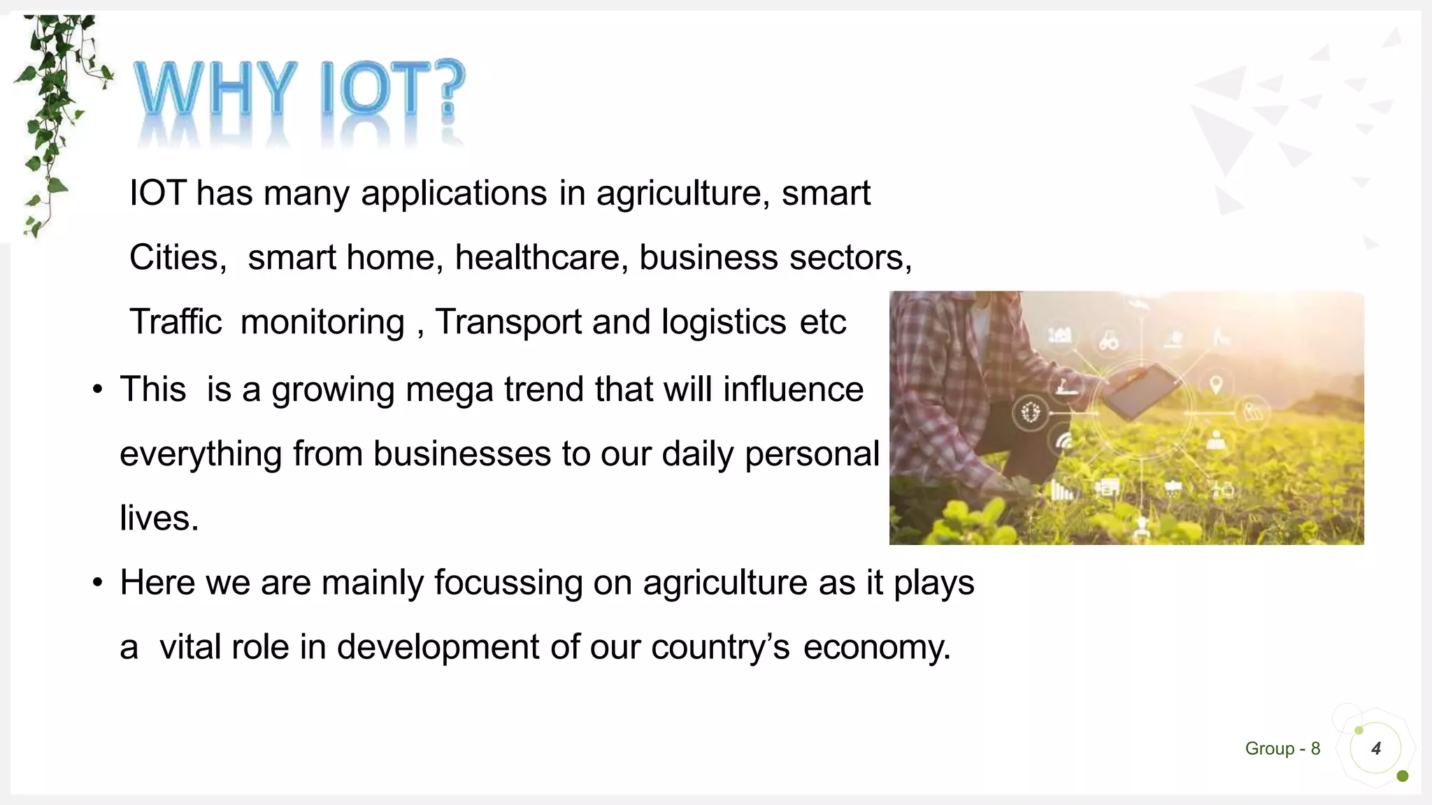 Iot based smart agriculture | PPTX