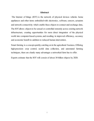 Iot based smart farming | DOCX