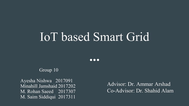 IoT based smart grid FYP for students | PPTX