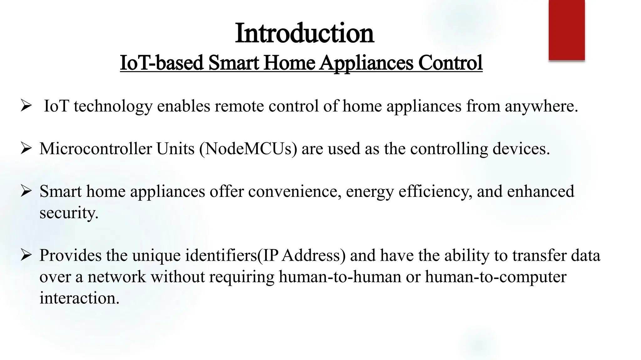 IOT Based Smart Home Appliances Control From Any Where By Using Mcu.pptx