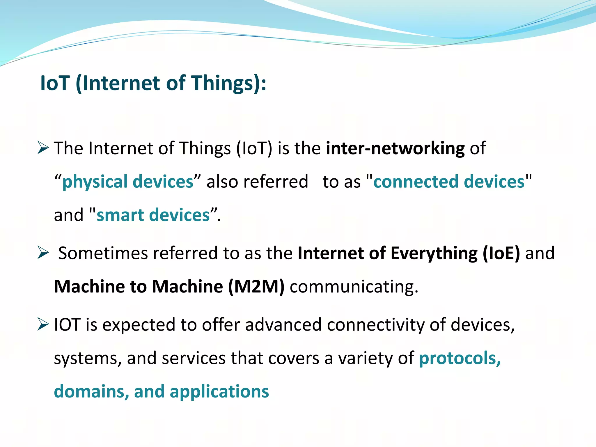 Iot based smart irrigation system | PPTX