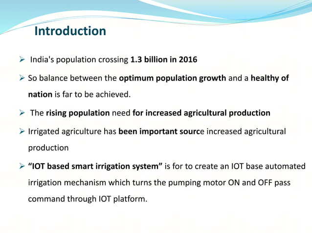 Iot Based Smart Irrigation System Pptx Internet Computing