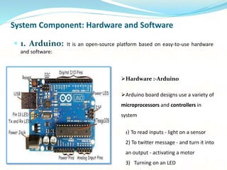 Iot based smart irrigation system | PPT