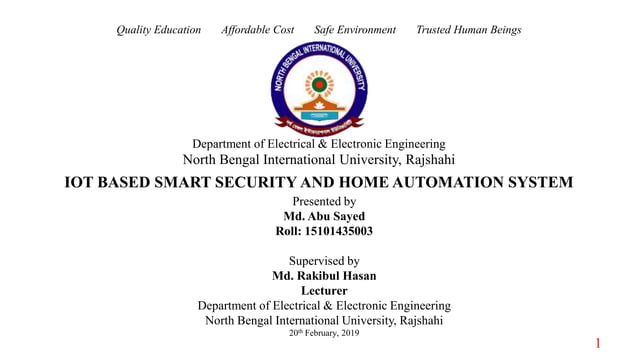 Internet of Things (IoT) Based Smart Security & Home Automation System ...