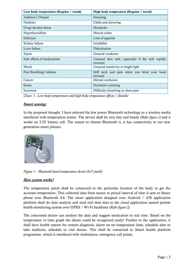 IoT based smart tracking of body temperature for healthcare | PDF | Internet of Things | Internet