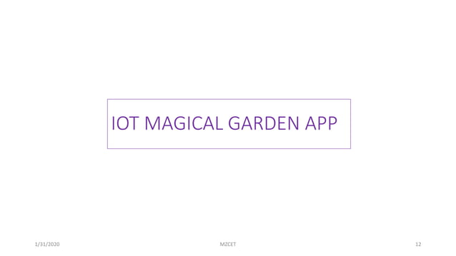 Iot based vertical farming | PPTX