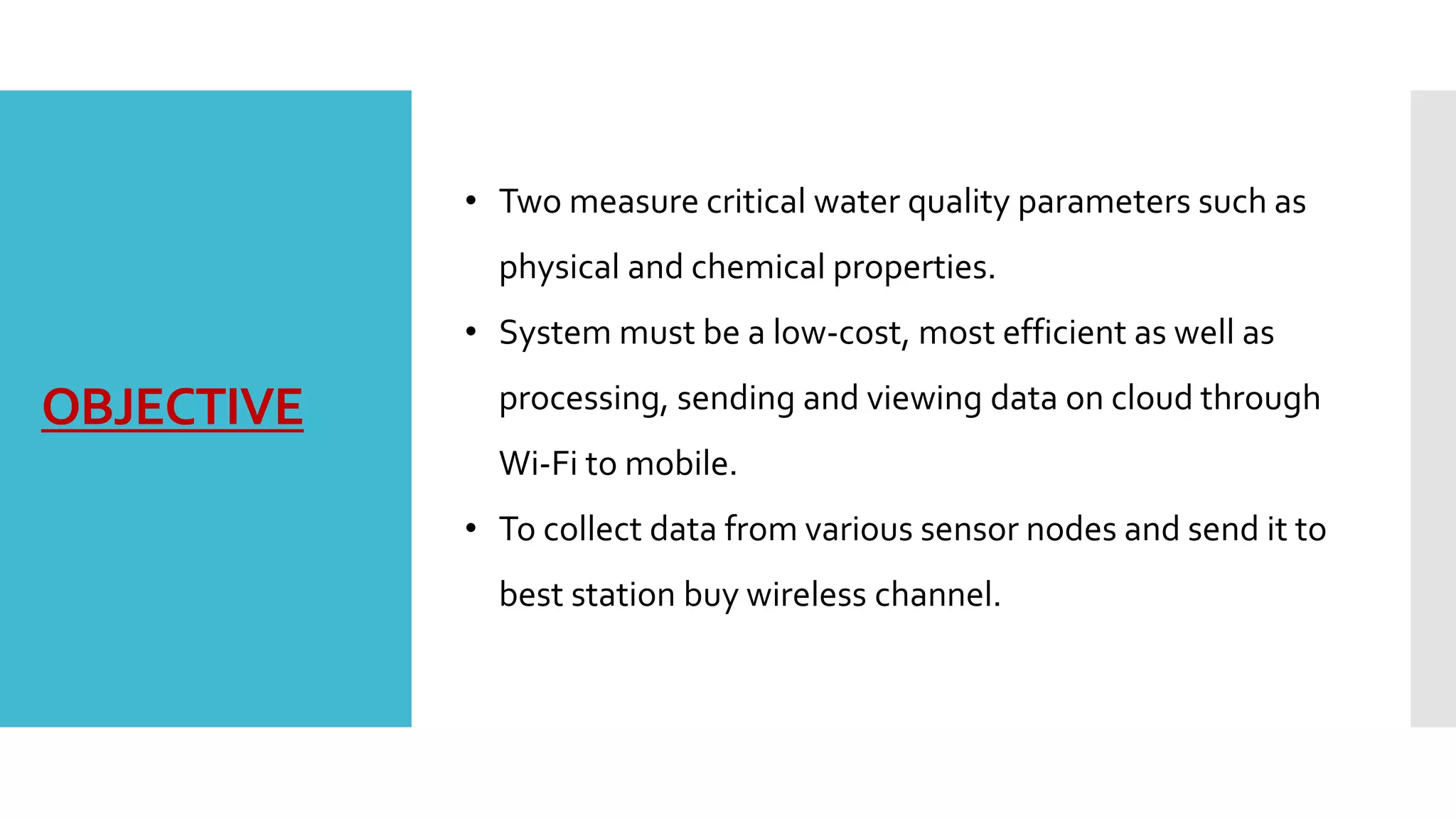 Iot based water quality monitoring system | PPTX