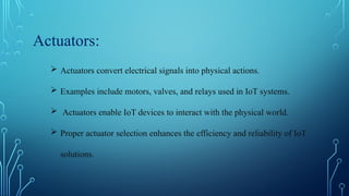 IOT Basic of Electronics sensors actuators | PPT
