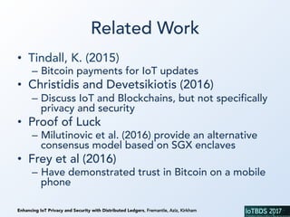 IoT and Blockchains - enhancing security and privacy | PDF