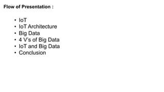 Internet of Things & Big Data | PPTX