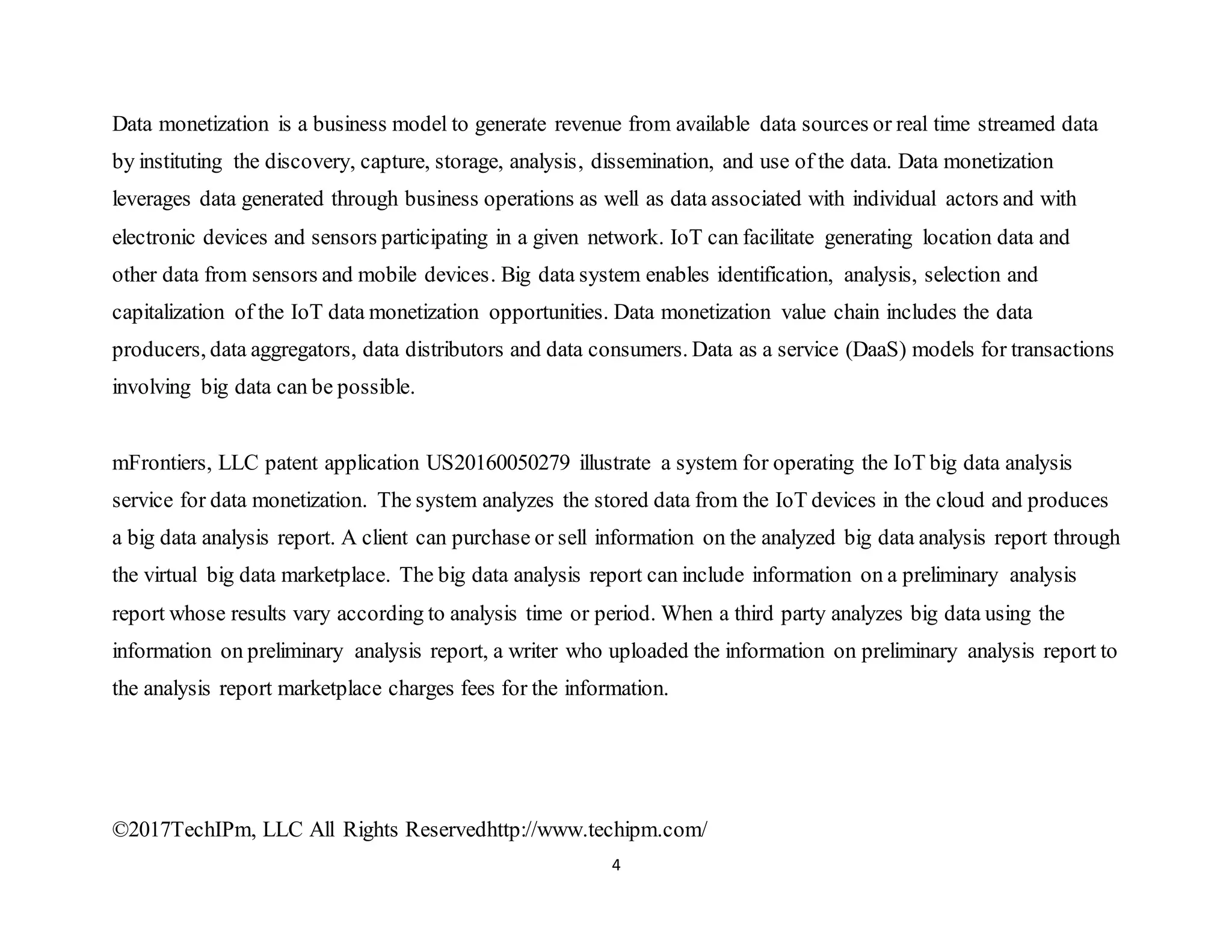 IoT Big Data Analytics Insights from Patents | DOCX