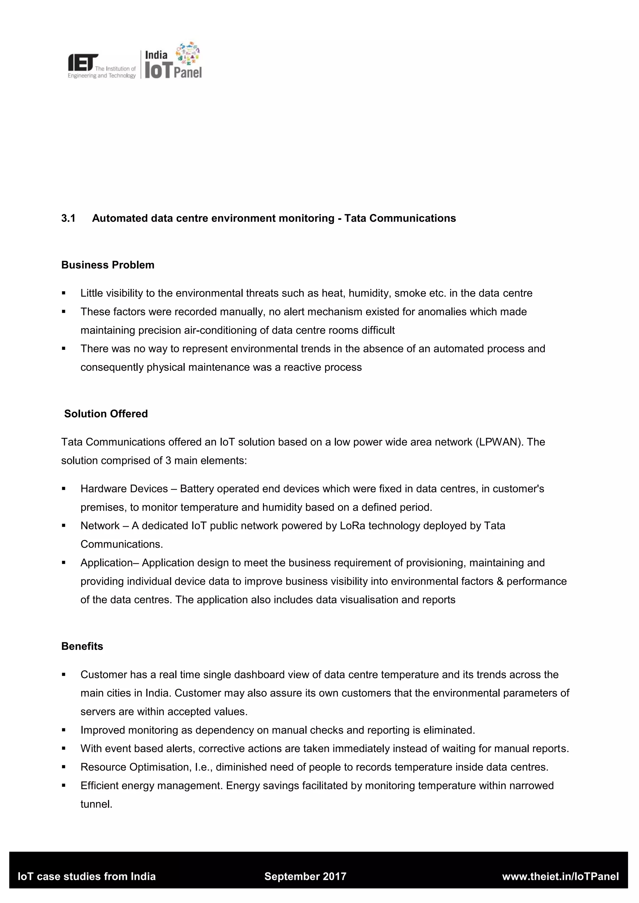 IoT case studies from india | PDF