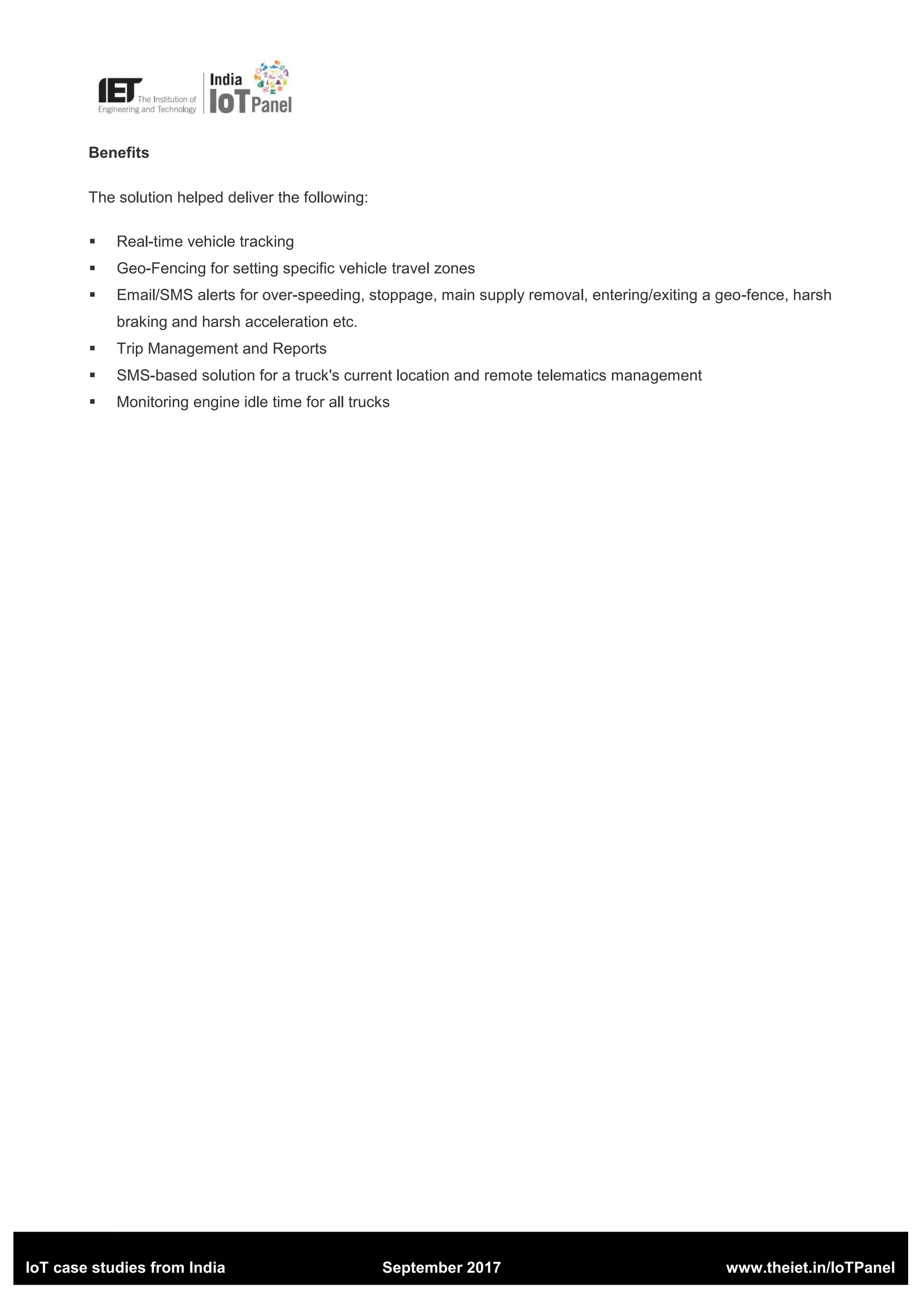 IoT case studies from india | PDF