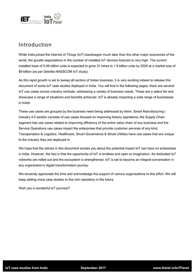 IoT case studies from india | PDF