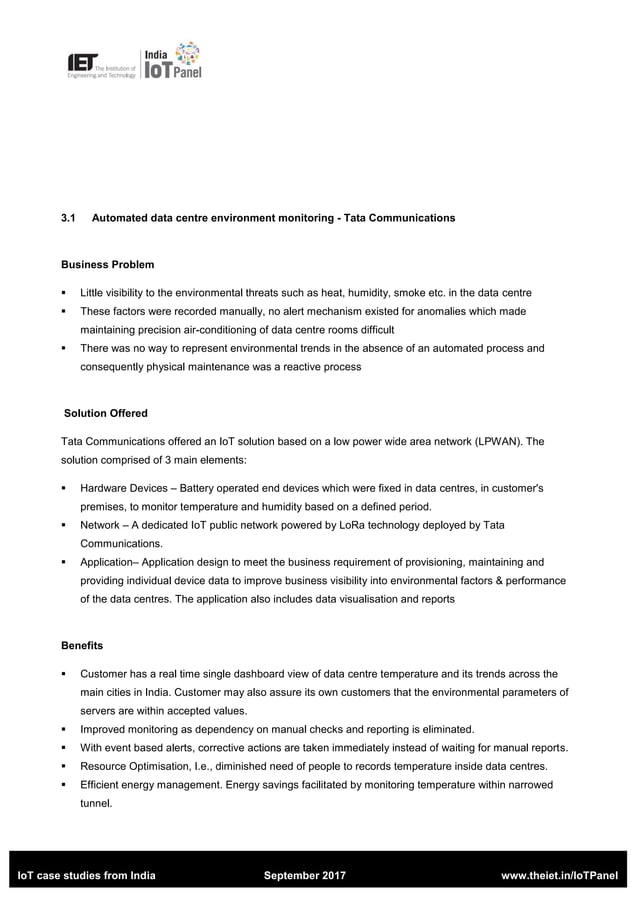 IoT case studies from india | PDF