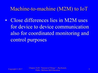 M2M to the IoT Each machine in embeds a smart device | PDF