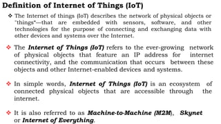 Fundamentals of Internet of Things (IoT) Part-2 | PPTX
