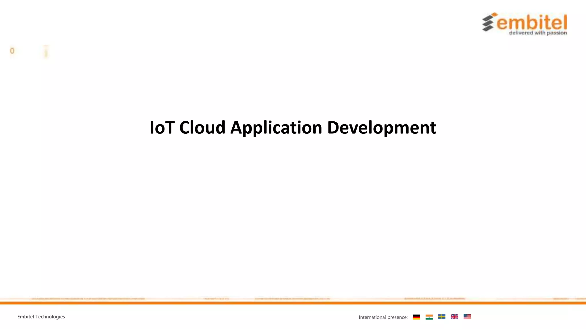 IoT Cloud Applications | Role of Cloud Backend in IoT | PPT