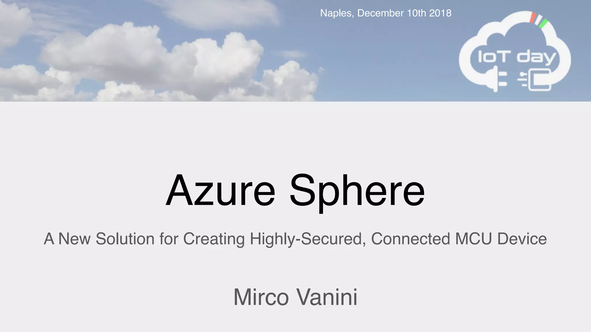 IoT Day - Introducing Azure Sphere | PPT