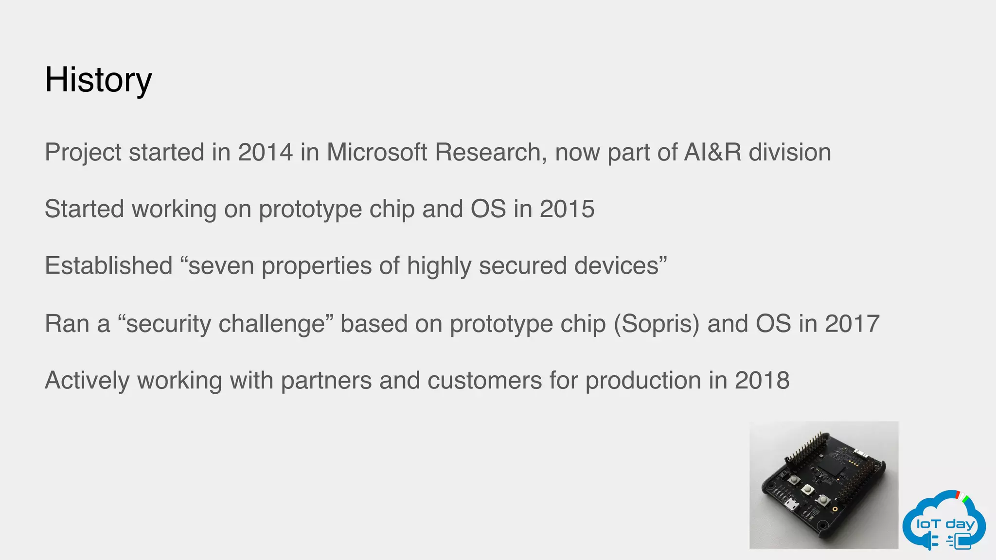 IoT Day - Introducing Azure Sphere | PPT