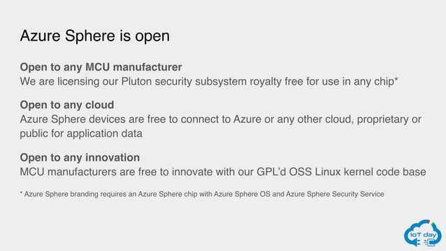 IoT Day - Introducing Azure Sphere | PPT