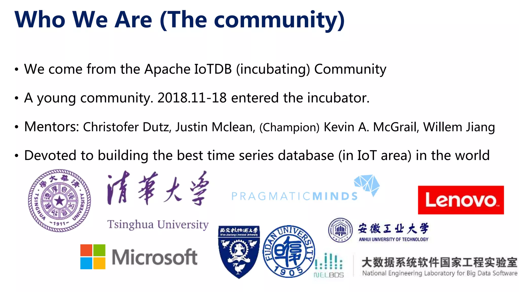Apache IOTDB: a Time Series Database for Industrial IoT | PPTX | Databases | Computer Software ...