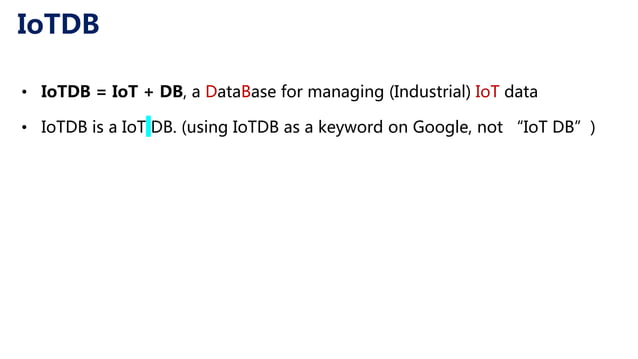 Apache IOTDB: a Time Series Database for Industrial IoT | PPTX | Databases | Computer Software ...