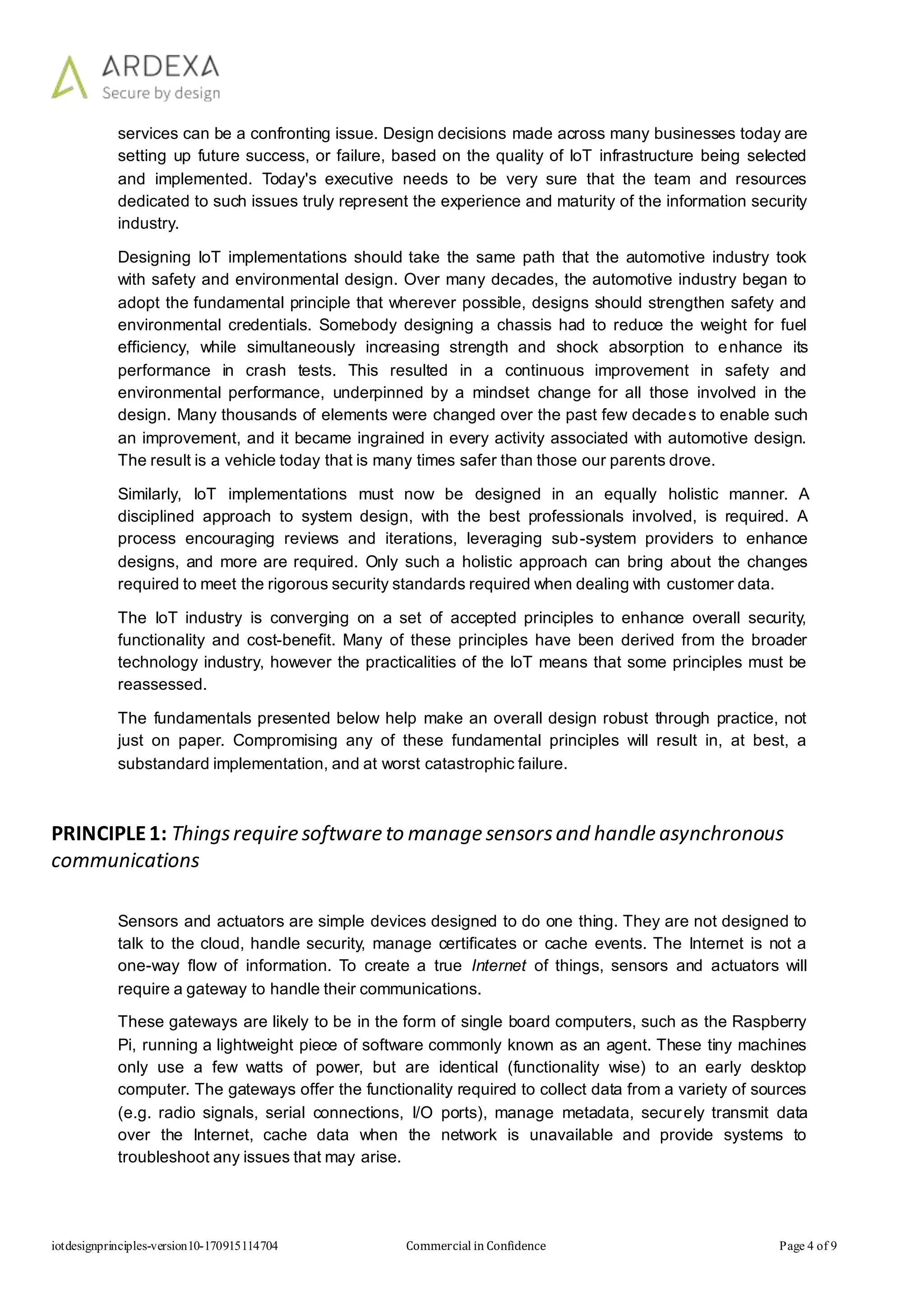 IoT Design Principles | DOCX