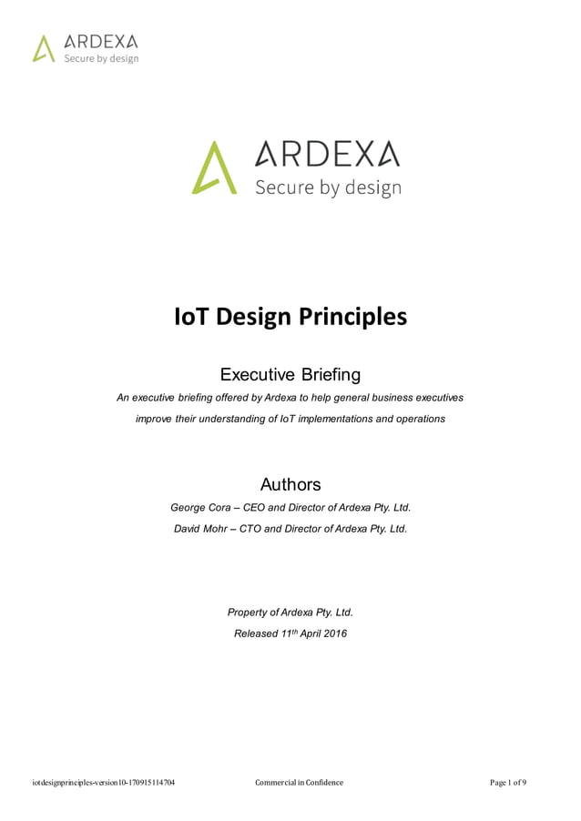 IoT Design Principles | DOCX
