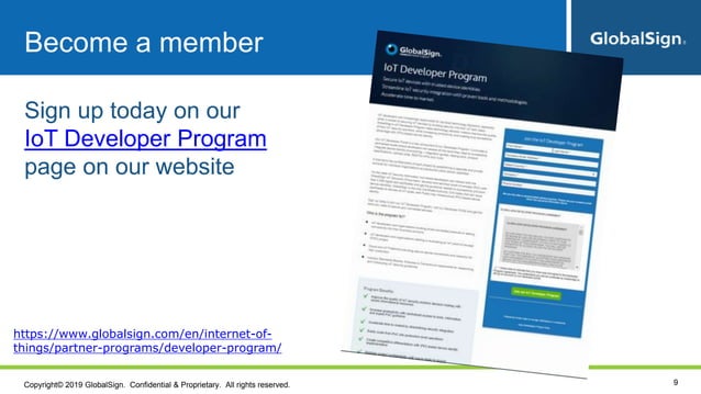 GlobalSign IoT Developer Program and Portal | PPT