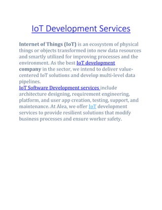 IoT Development Services | PDF