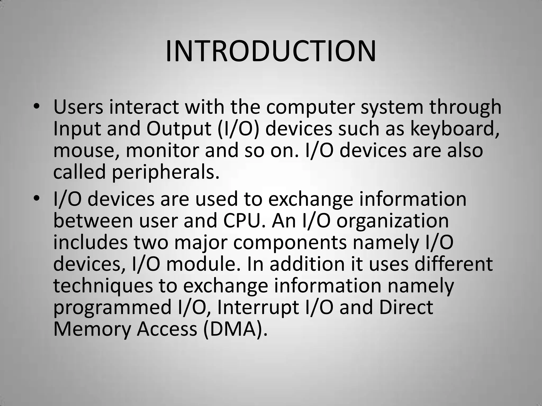 Io techniques & its types | PPTX