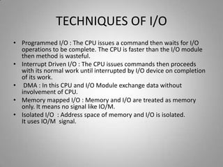 Io techniques & its types | PPTX