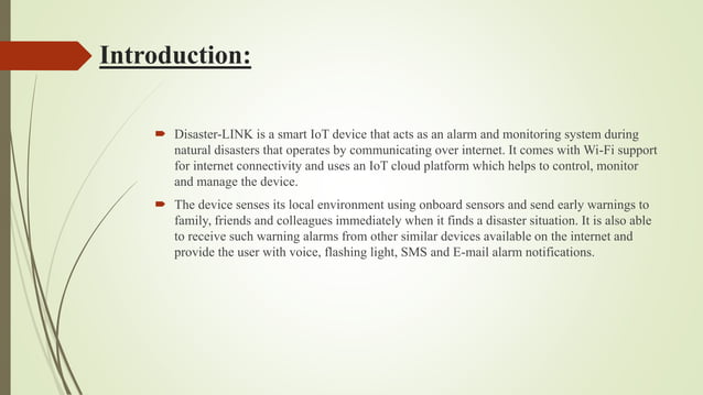 Iot Based Disaster Detection And Early Warning Device By Shweta Gaikwad Pptx Cloud Computing