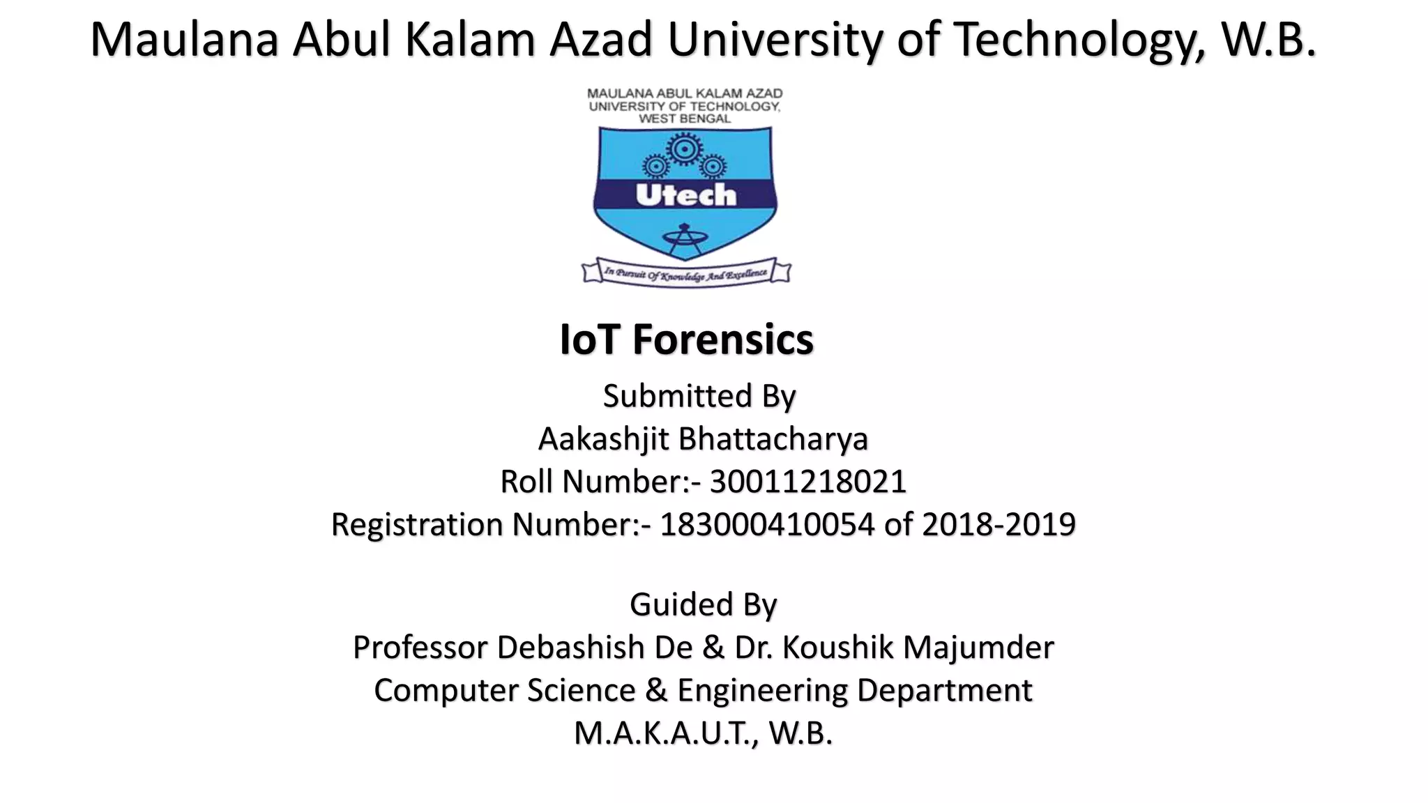 Internet Of Things Forensics Pptx